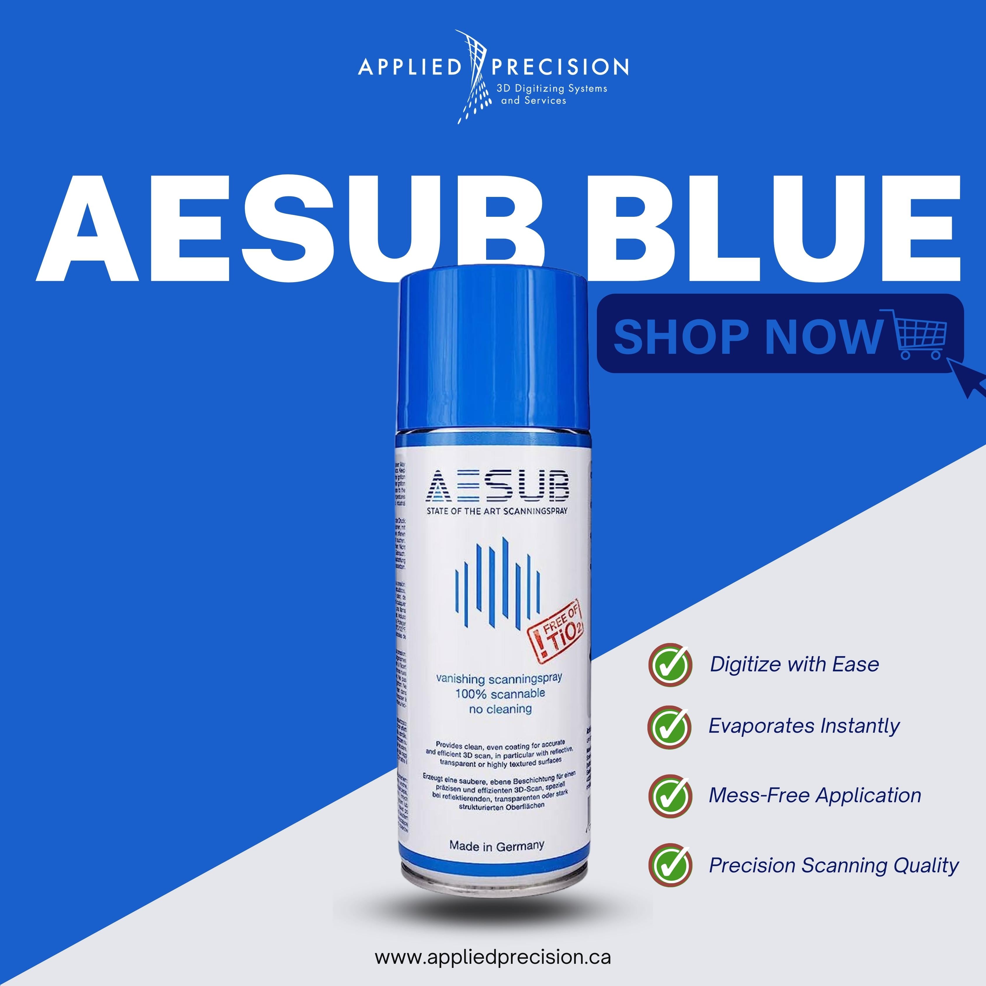 Shop AESUB Blue Scanning Spray at Applied Precision 3D